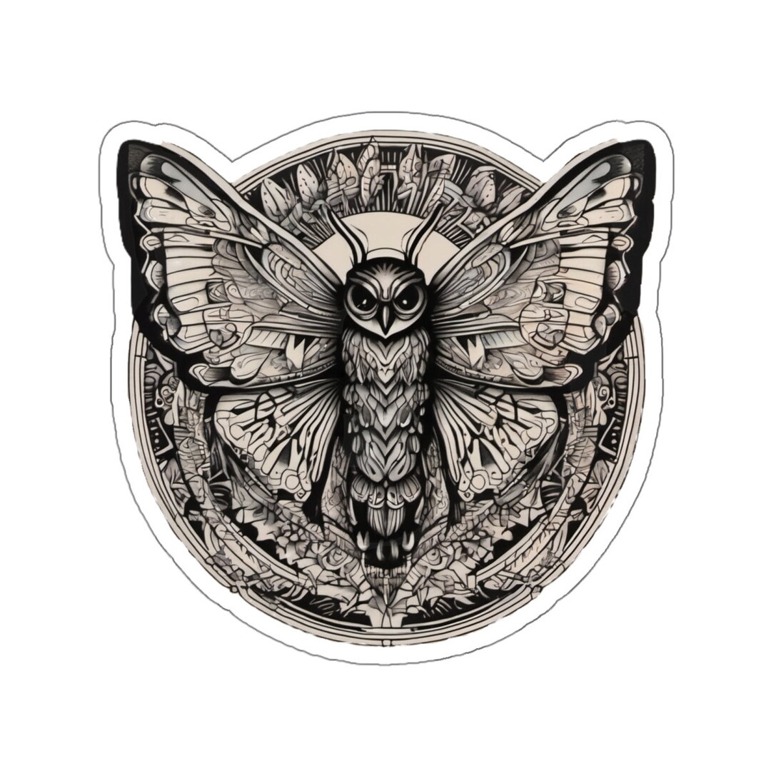 Gothic Mothman Cryptid Kiss-cut Sticker - Etsy