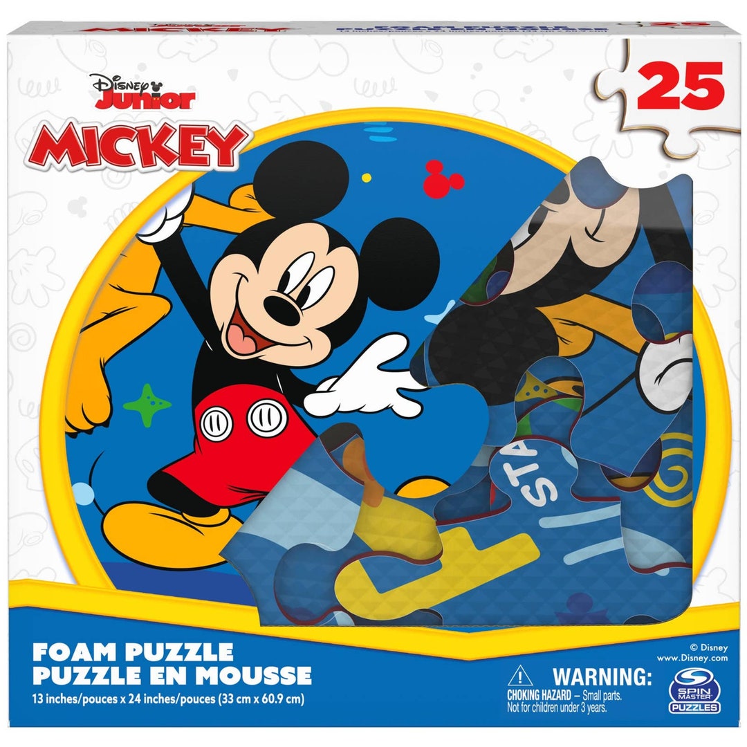 Mickey Mouse 25-piece Jigsaw Foam Squishy Puzzle - Etsy