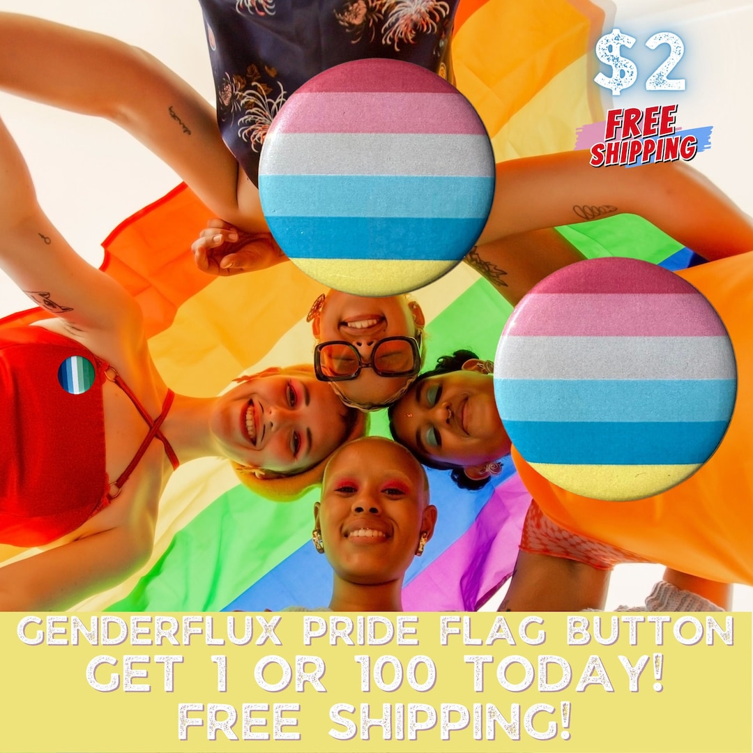 Genderflux Pride Pin Button - Etsy