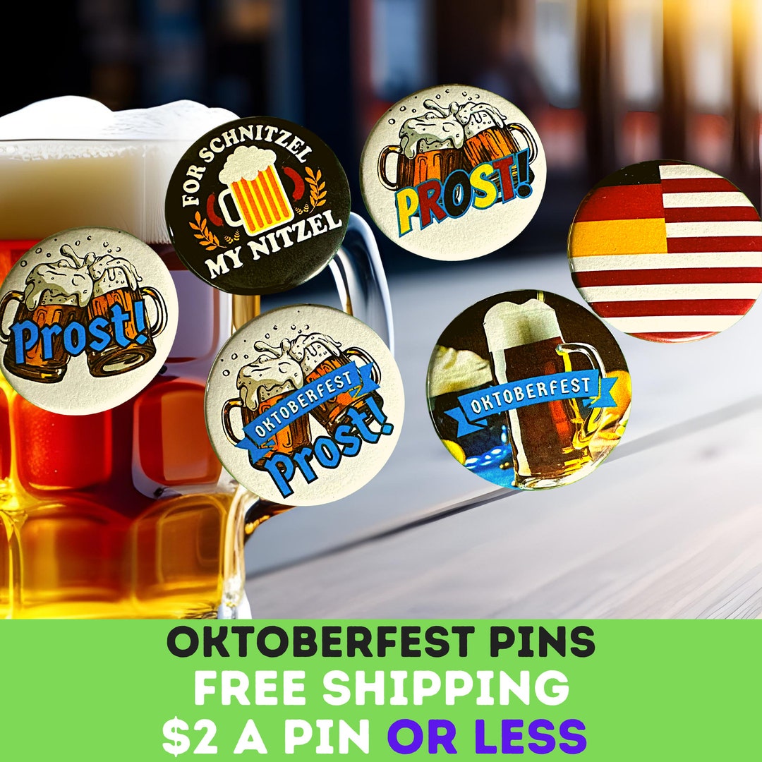 Oktoberfest Pins Buttons Magnets - Etsy