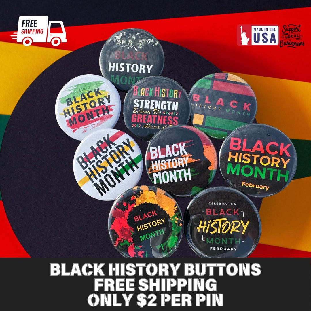 Black History Month Pins - Etsy