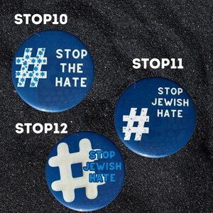 Stop Jewish Hate Pins Buttons - Etsy