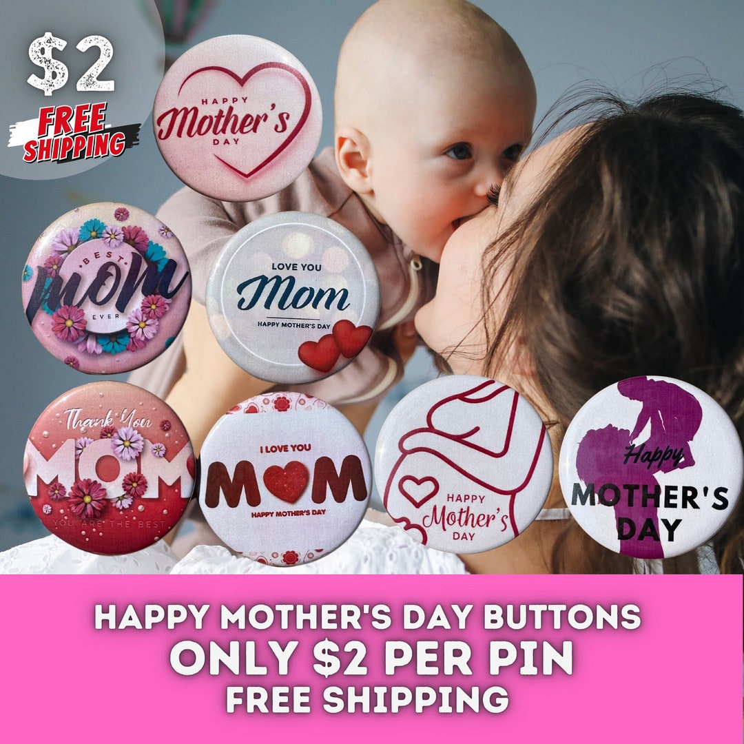 Happy Mother's Day Pins Buttons - Etsy