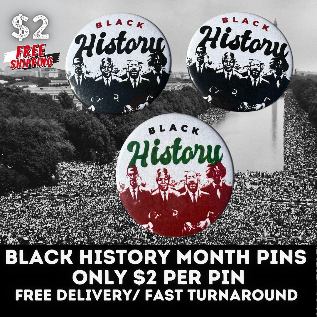 Black History Month Pins - Etsy