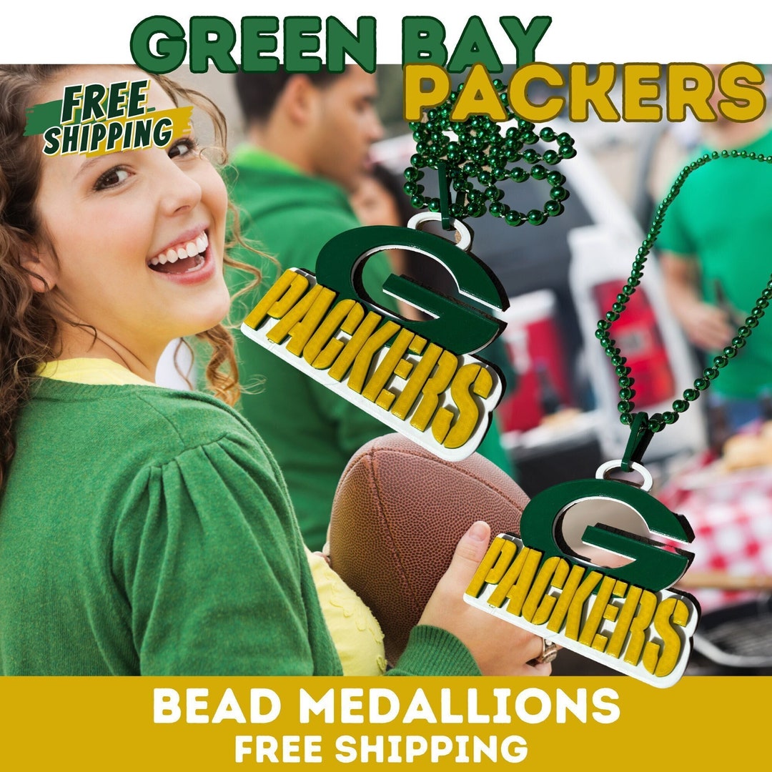 Green Bay Packers Bead Medallions - Etsy
