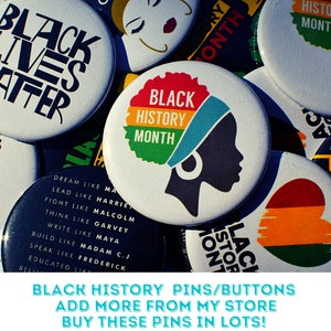 Black History Month Pins - Etsy