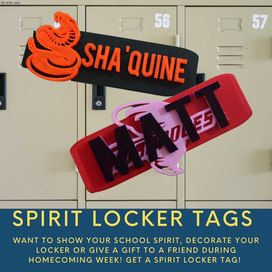 Spirit Locker Tags/teacher-student Tags - Etsy
