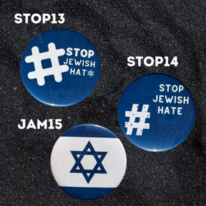 Stop Jewish Hate Pins Buttons - Etsy