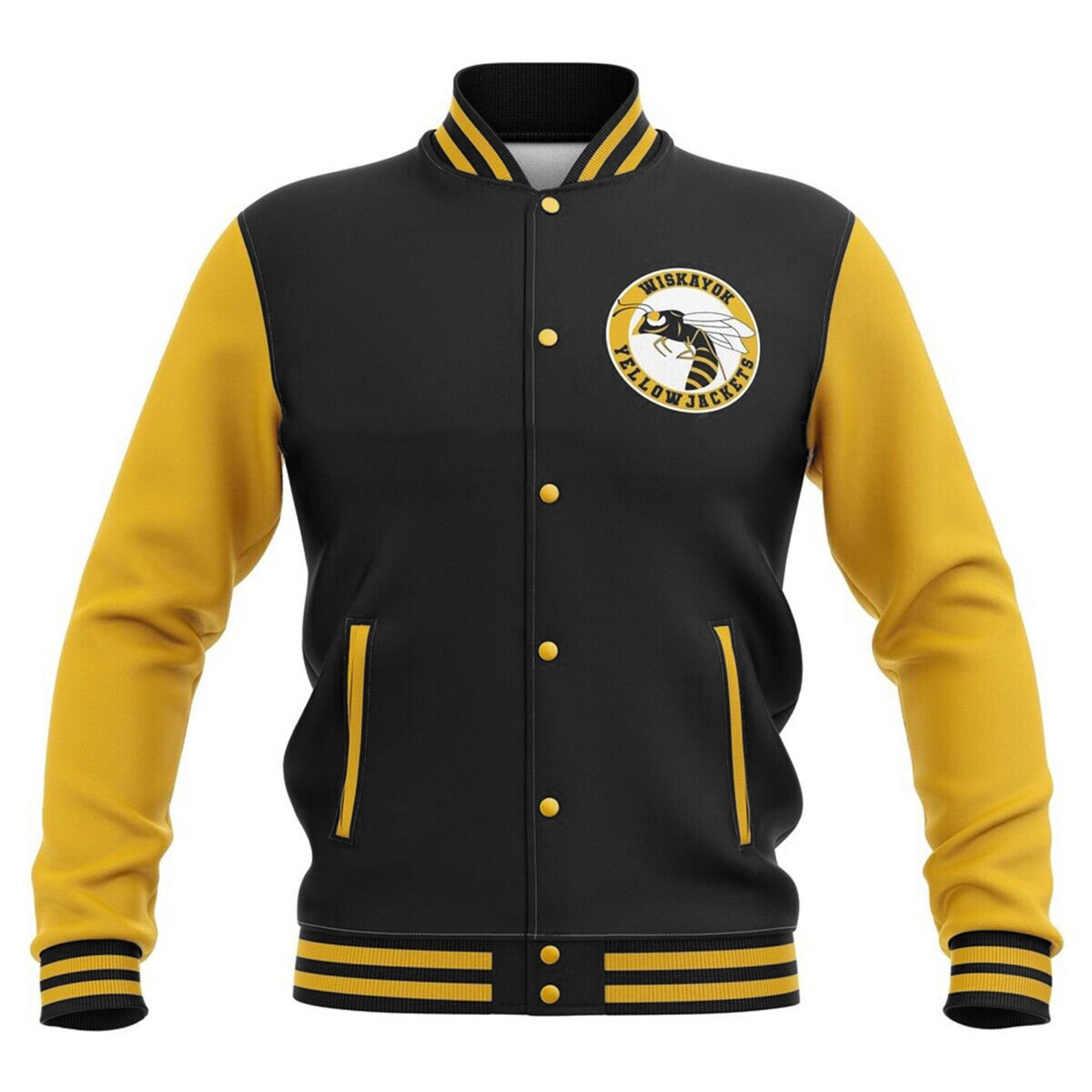 Black Yellow Varsity TV High School Jacket - Etsy