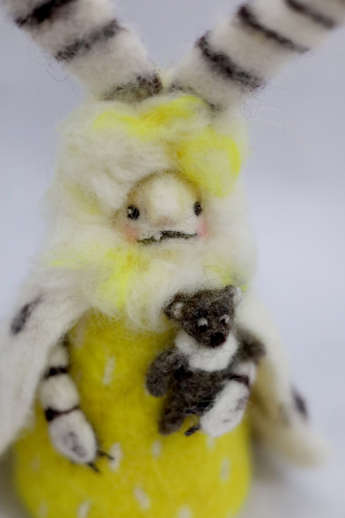 Moth Doll Soft Sculpture Cute Monster Toy Needle Felted Fantasy ...