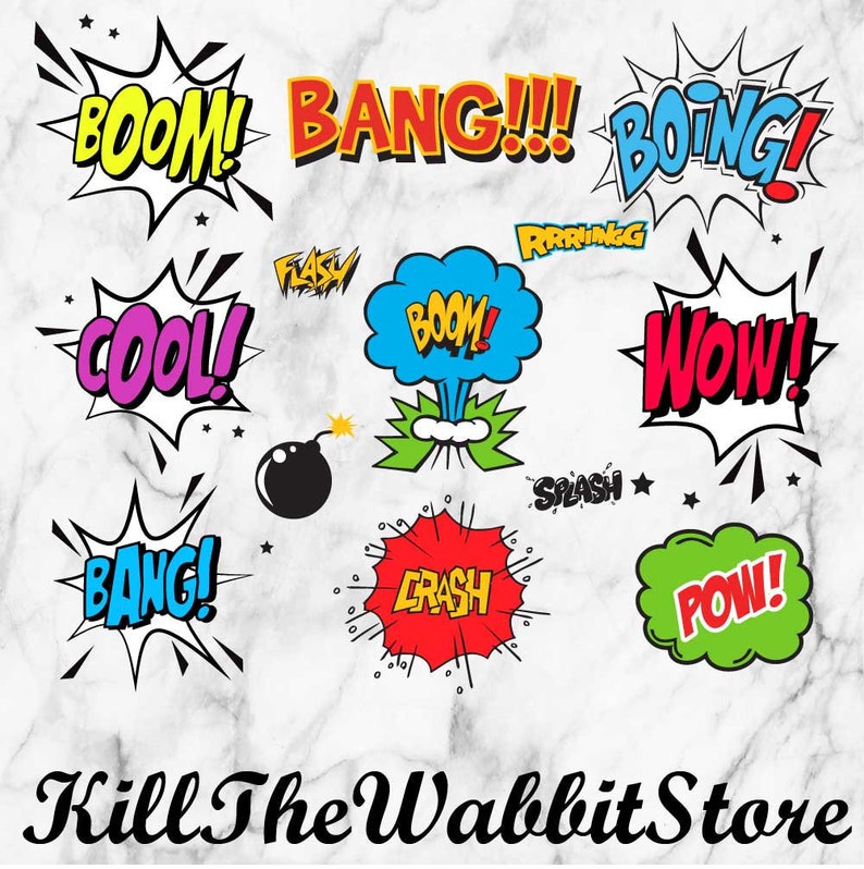 Superhero Text Svg, Superhero Clipart Svg, Superhero Cricut, Comic Text ...