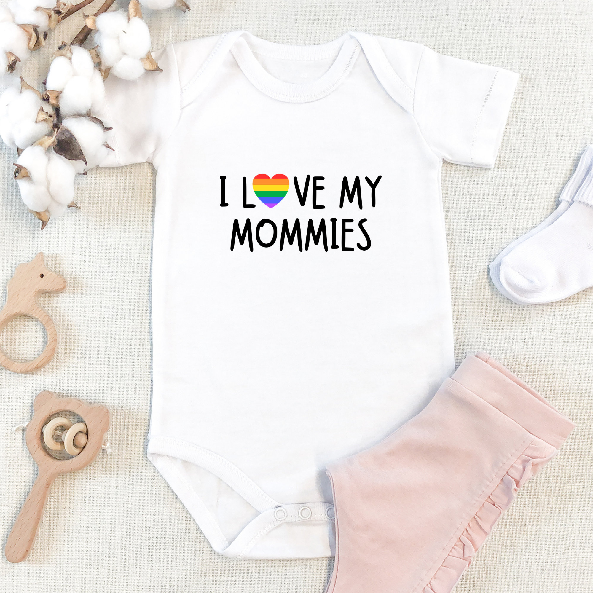 LGBT Baby Clothes I Love My Mommies/daddies Baby Onesie® Two - Etsy UK