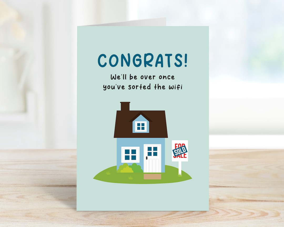 Congrats New Home Card, Just Moved, Housewarming Card, Moving House ...