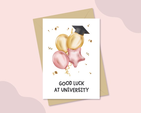 Good Luck at University Card Good Luck Card Leaving for Uni | Etsy