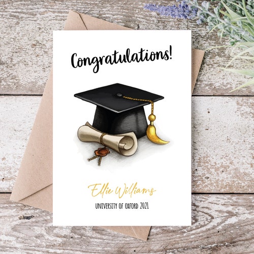 Graduation Map Card Personalised Graduation Card Graduated - Etsy