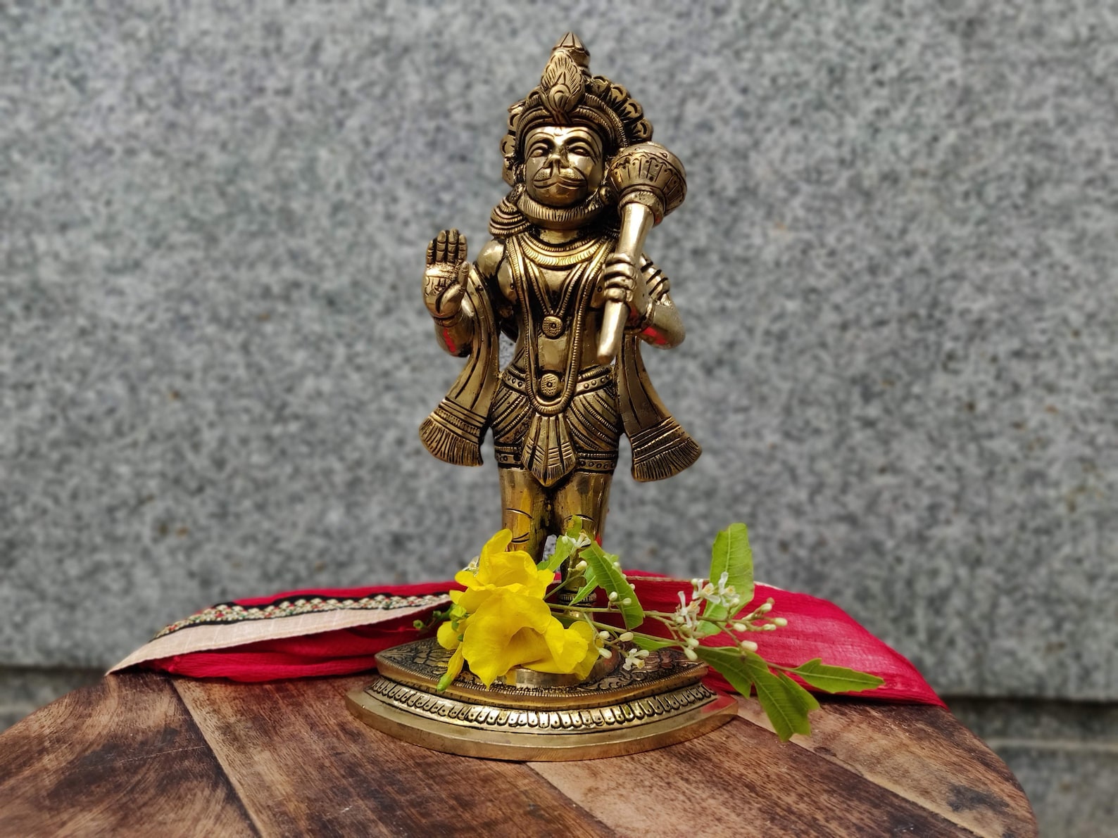 10 Inch Brass Anjaneya or 9 Inch Lord Hanuman (antique, Pooja Idol ...