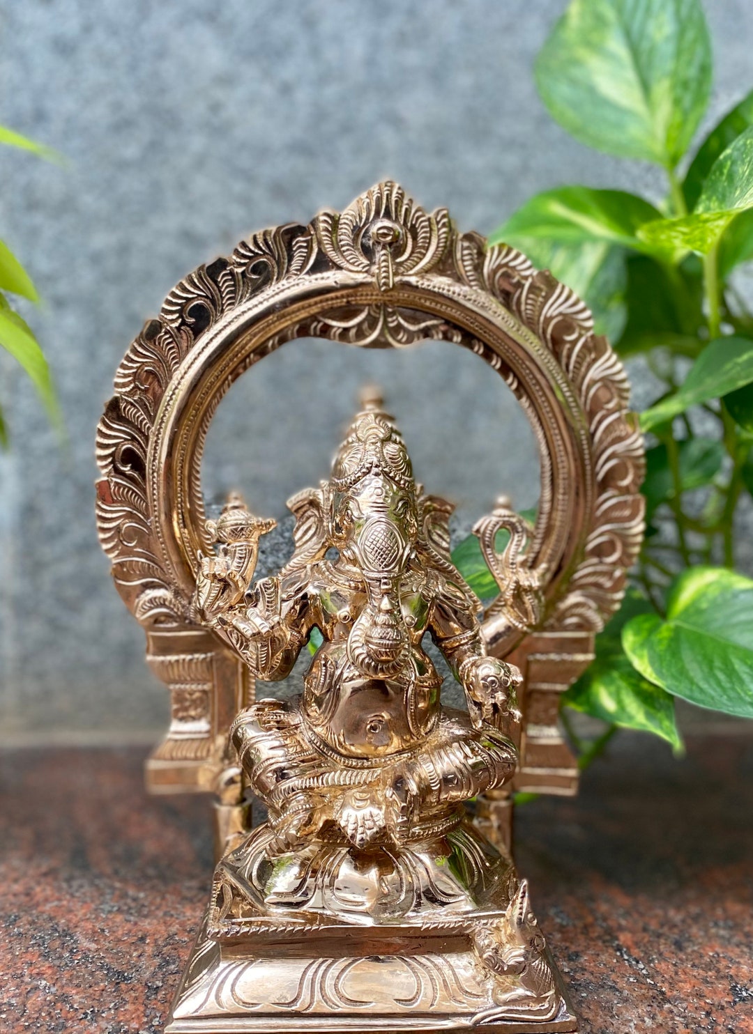 10 Inch Panchaloha or Copper Ganesha Idol Handmade From Swamimalai ...