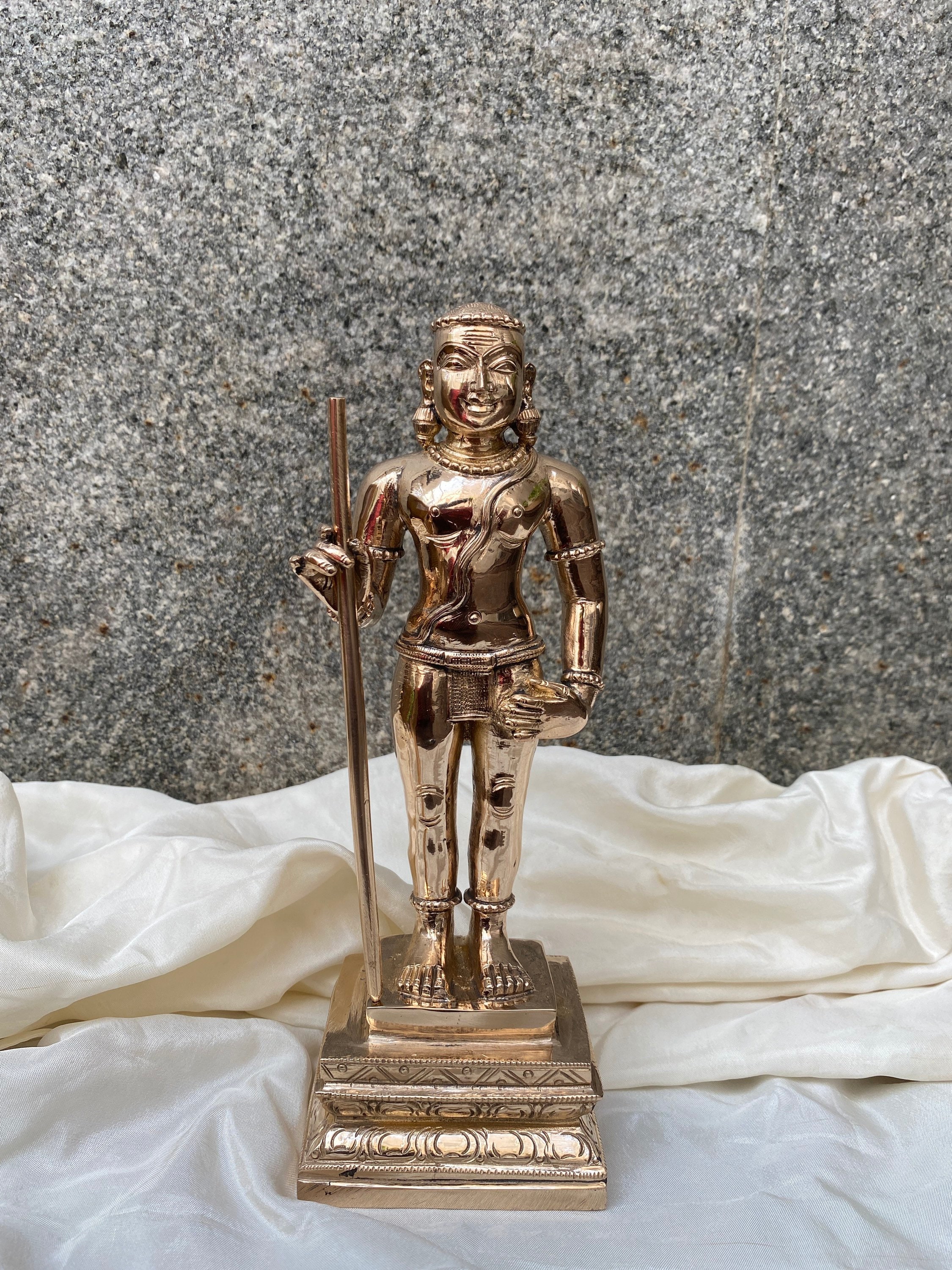 9 Inch Handmade Panchalogam Lord Murugan - Customizable Copper Statue ...