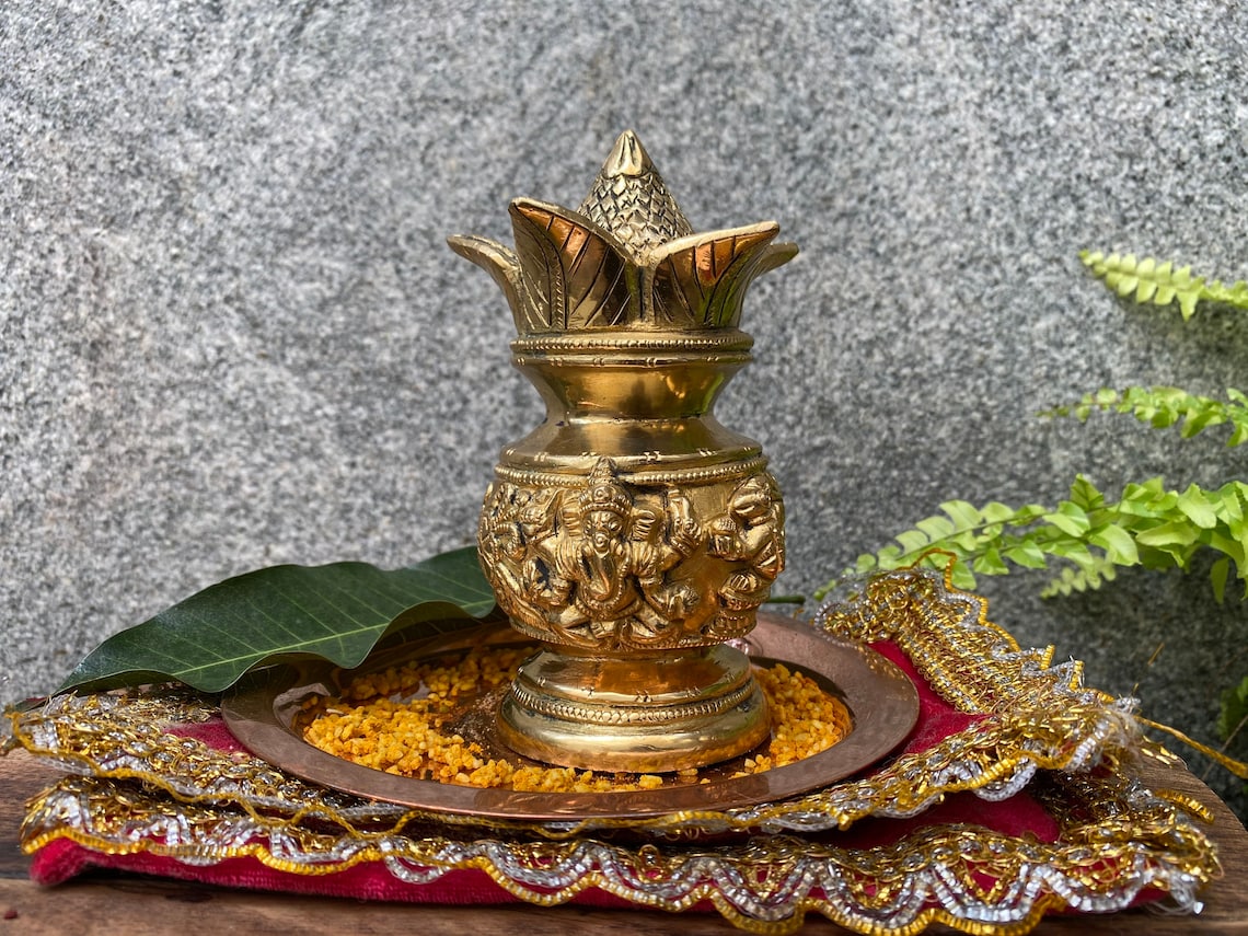 Purna kumbham 5 Pooja Idol Sculpture Handmade Gift | Etsy