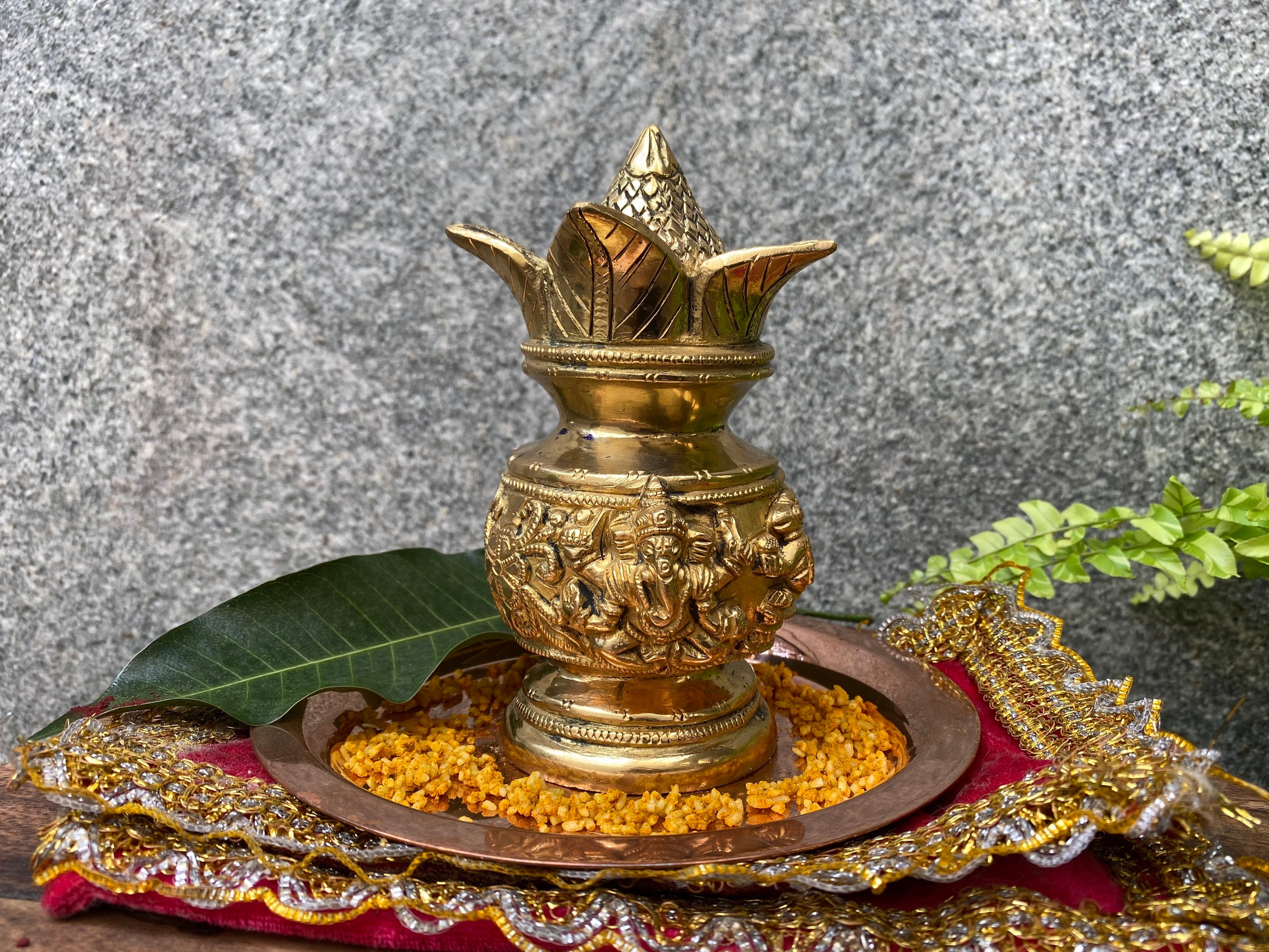 Purna Kumbham 5” (pooja Idol, Sculpture, Handmade, Gift, Beautiful ...