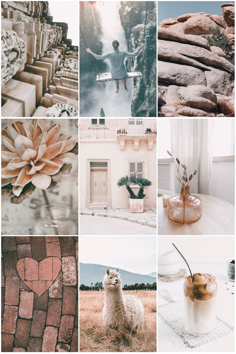Wall Collage Kit Boho Aesthetic 75 Pcs Printable Collage Etsy Canada
