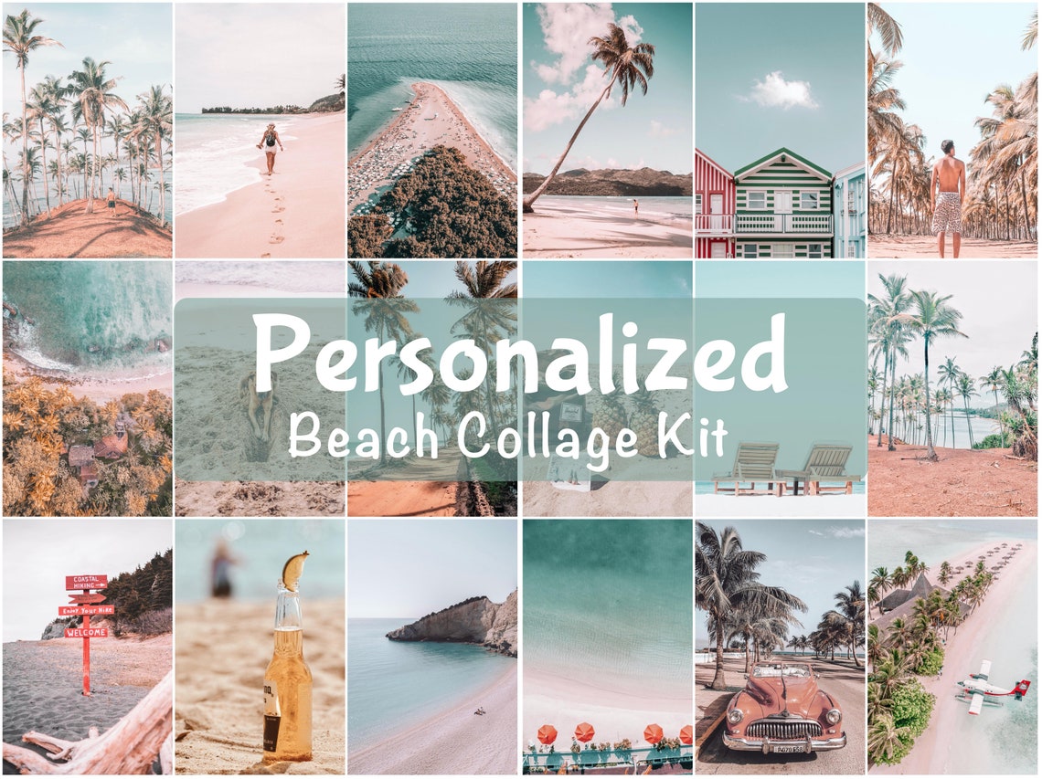 Personalized Beach Collage Kit Customized Wall Collage Kit - Etsy