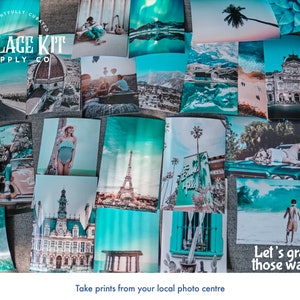 Teal Collage Kit DIGITAL Teal Wall Collage Kit Dorm | Etsy