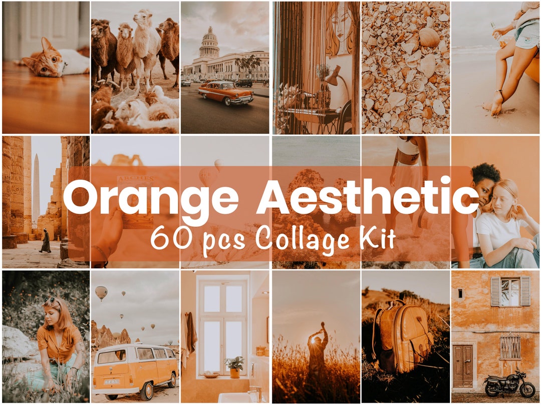 Wall Collage Kit Orange | Burnt Orange | Picture Collage Kit ...
