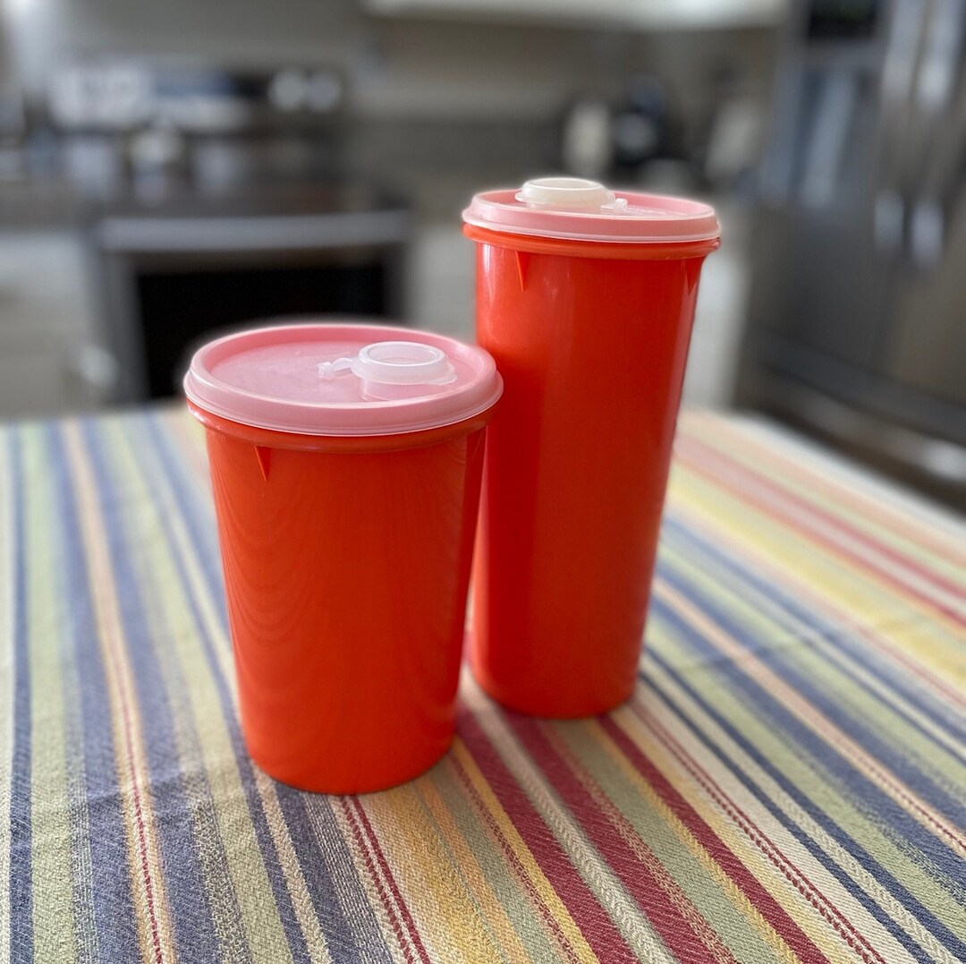 Pair of Orange 36 Oz. Beverage Containers by Tupperware | Vintage ...