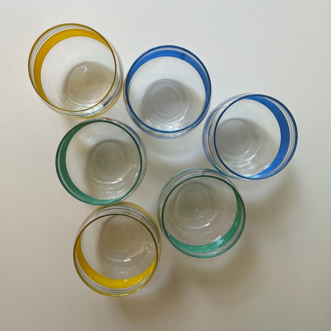 Vintage Psychedelic 7-piece Set Ice Bucket and Roly Poly Glasses | 1 ...