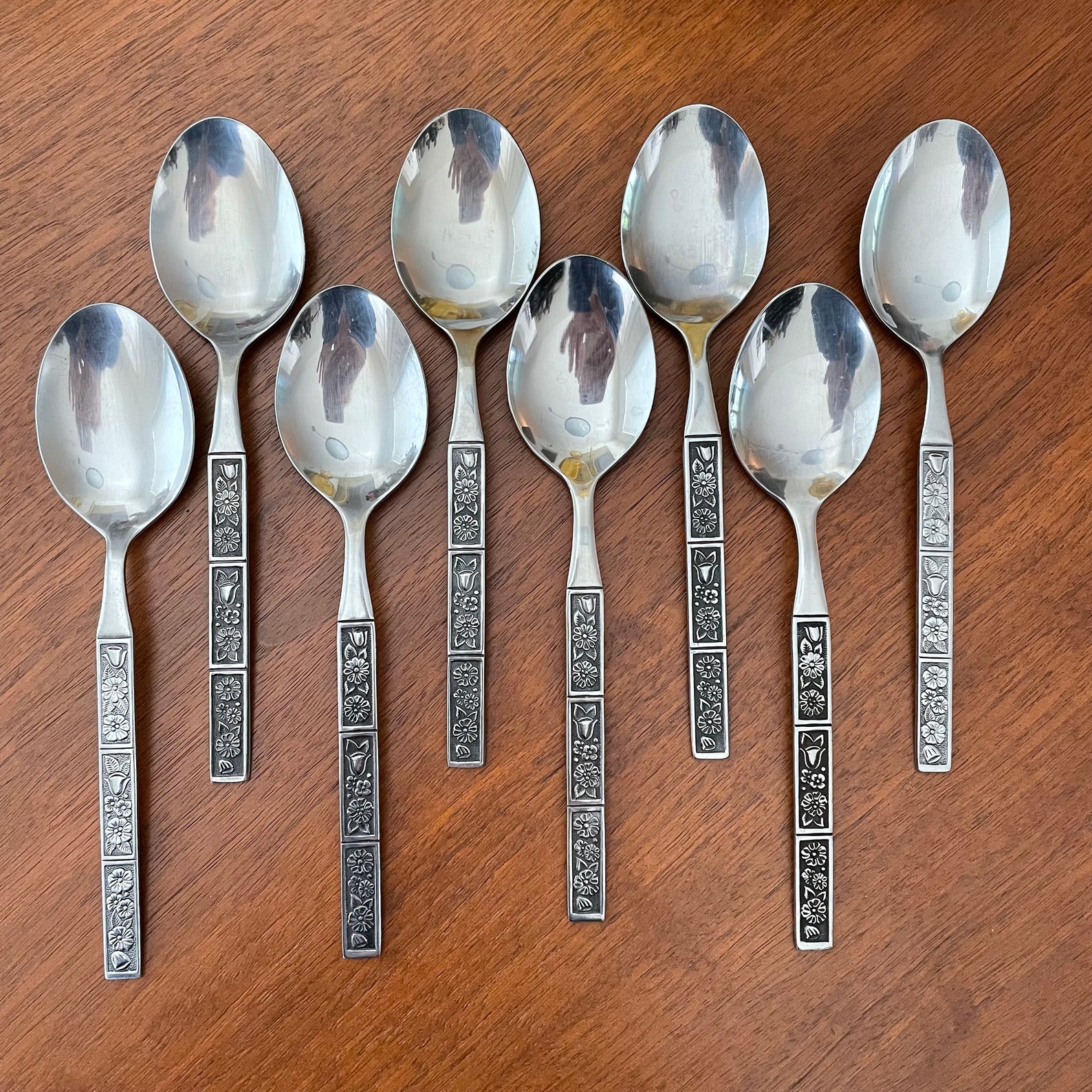 Sets of Vintage Spring Fever Stainless Steel Silverware by - Etsy