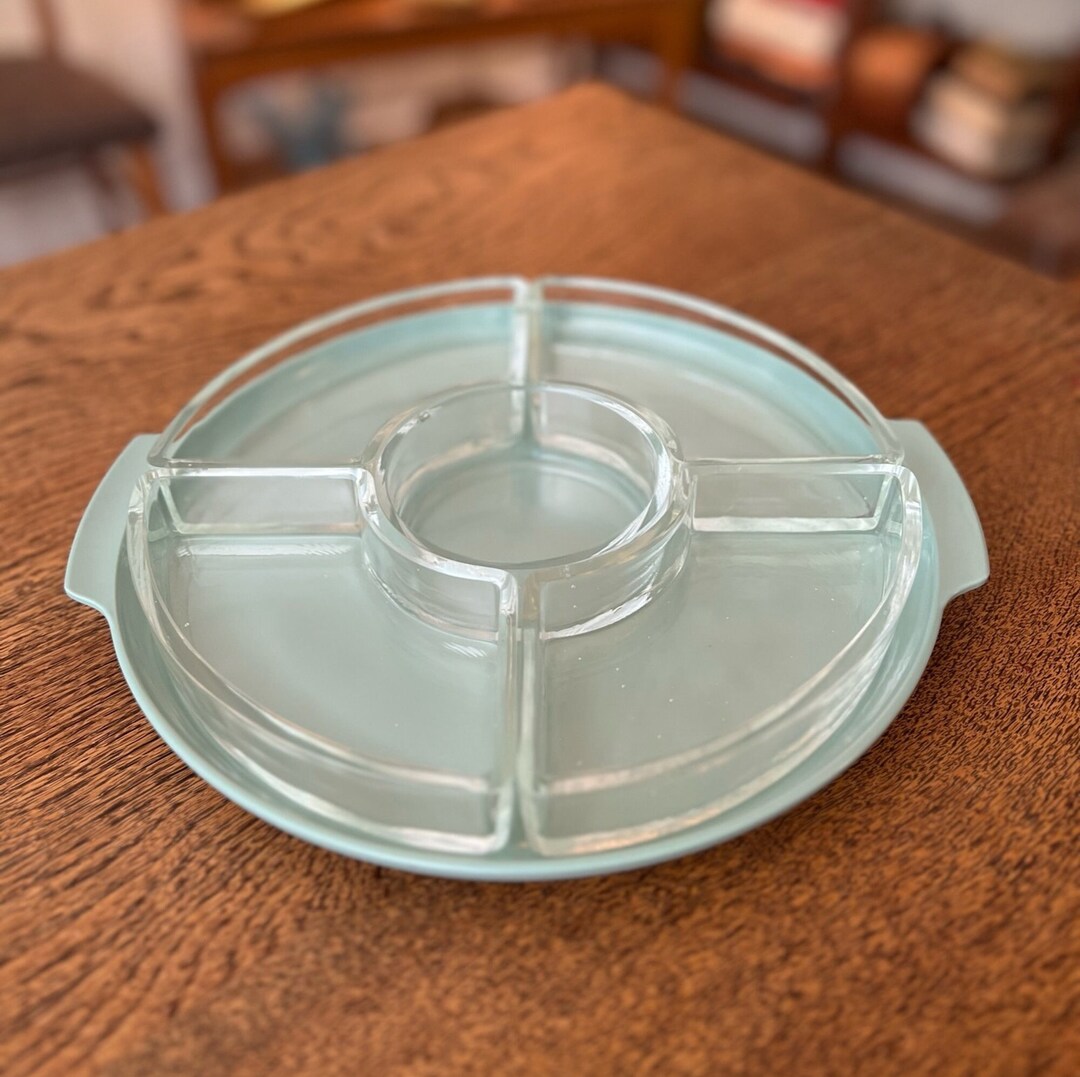 Vintage Mint Green 6-piece Melmac and Glass Serving Set Platter 5 ...