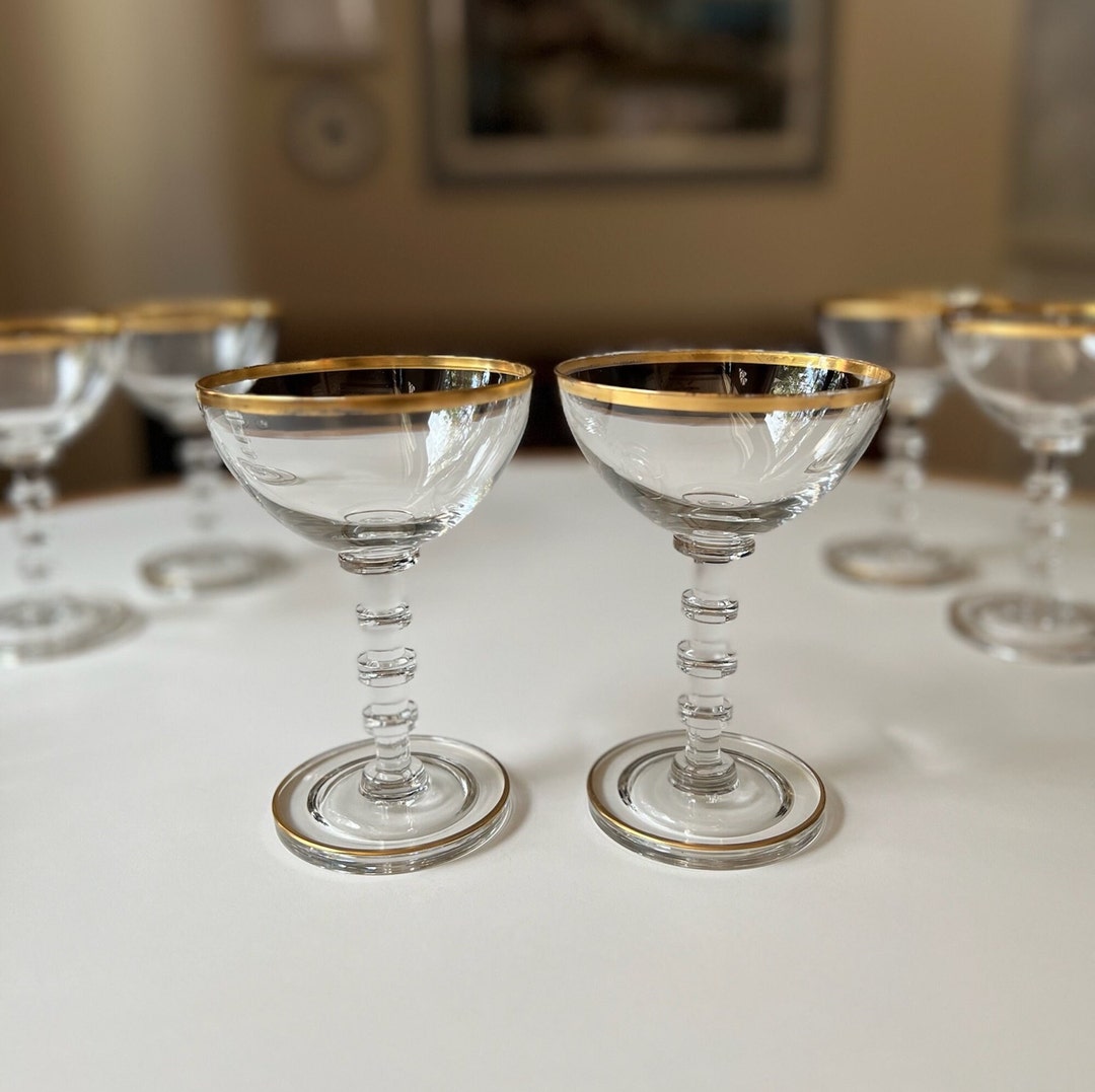 Set of 2 Astoria #1936 Champagne Coupe Glasses by Cambridge | Sets Sold ...