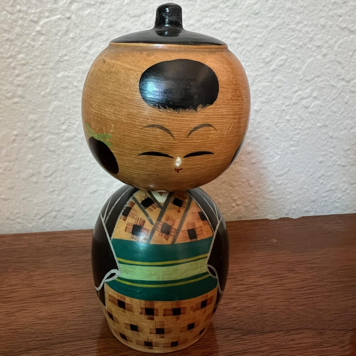 Vintage Pair of Japanese 5" Bobblehead Kokeshi Dolls | Japanese Folk ...