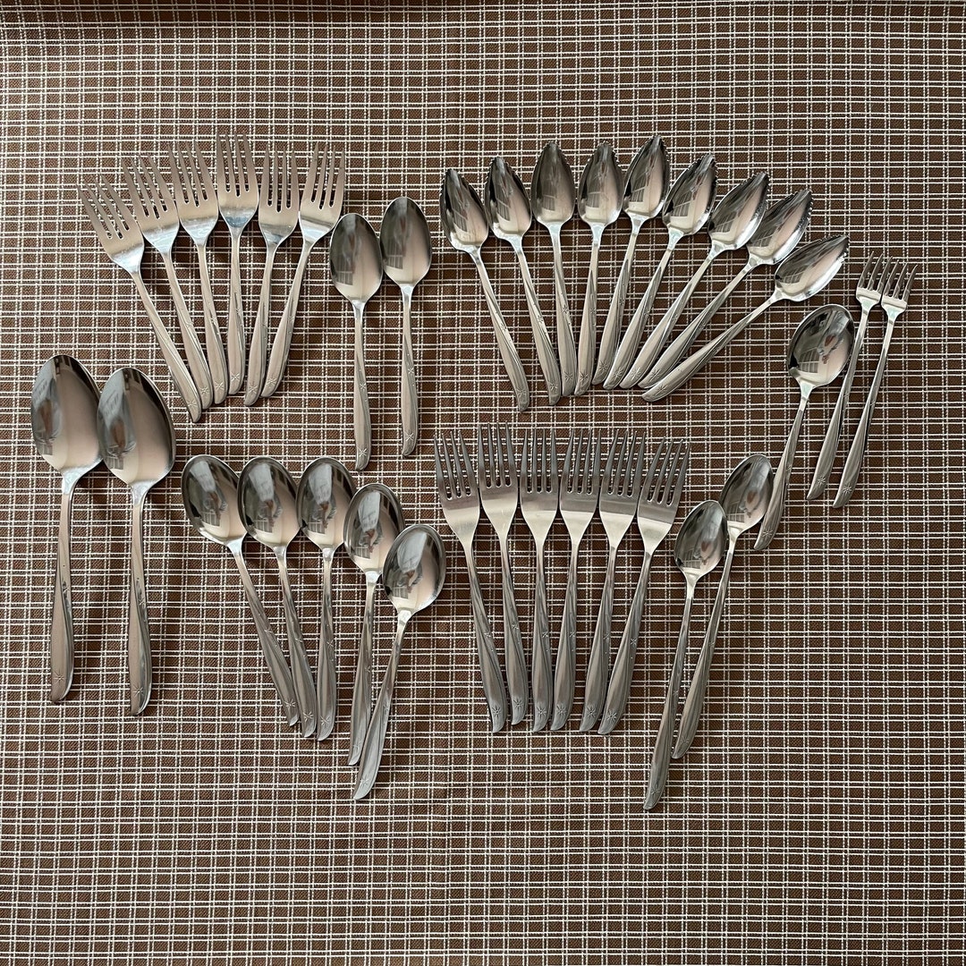 Vintage MCM Twin Star Stainless Steel Flatware by Oneida Community ...