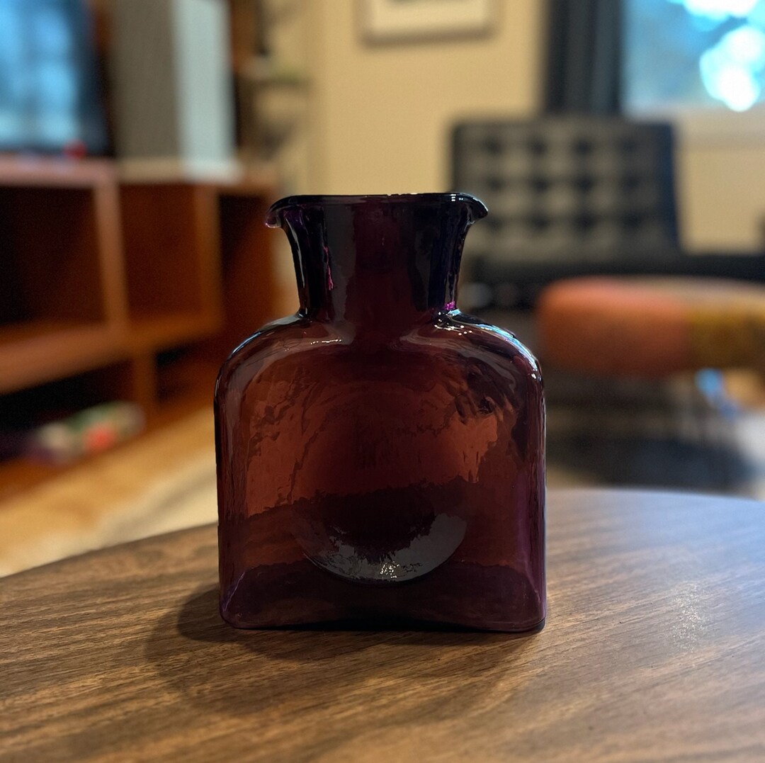 Violet Glass 384 Double Spout Water Pitcher by Blenko | Blenko 384 ...