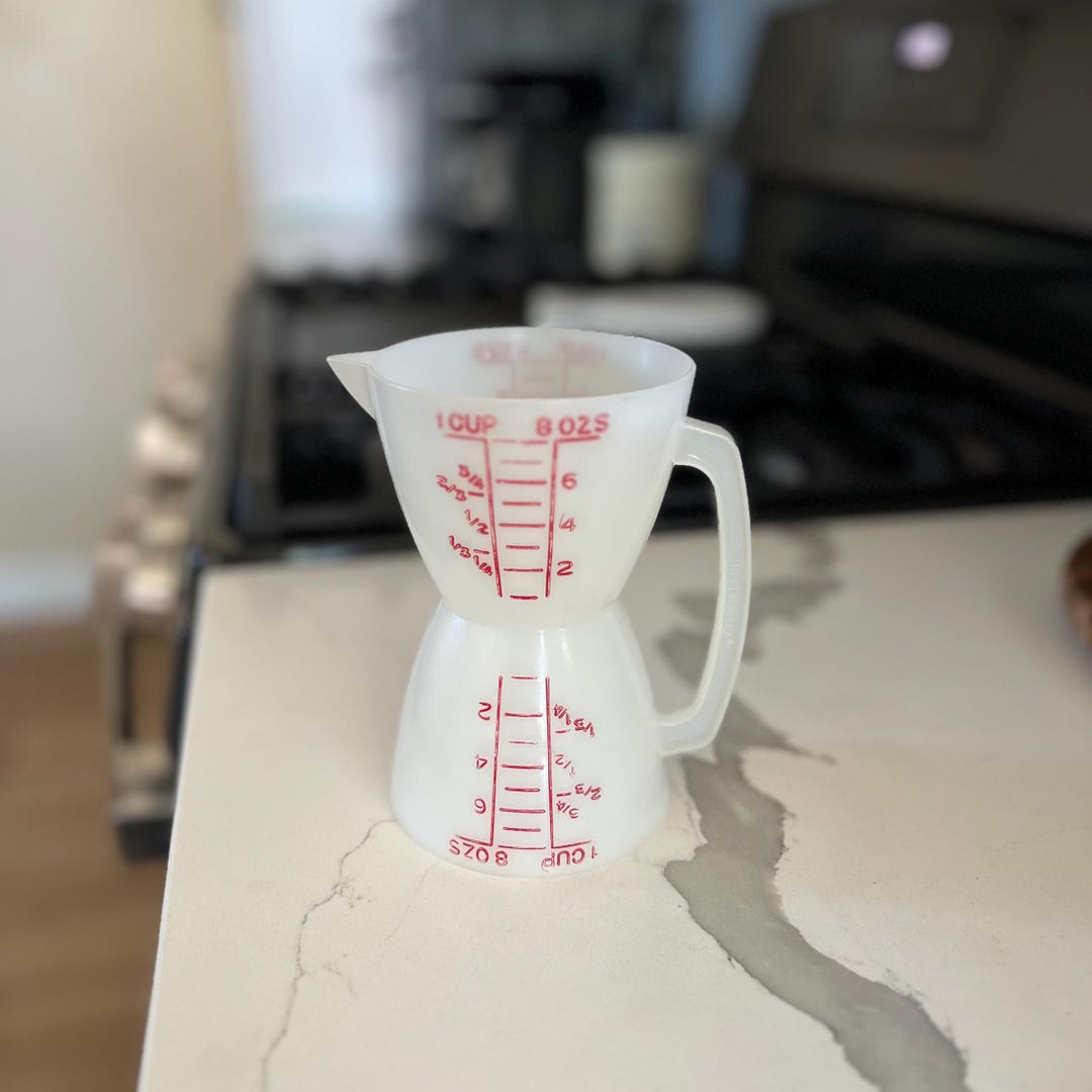 Vintage Handled 2 Sided 8 Oz Measuring Cup by Tupperware | 1 Cup ...