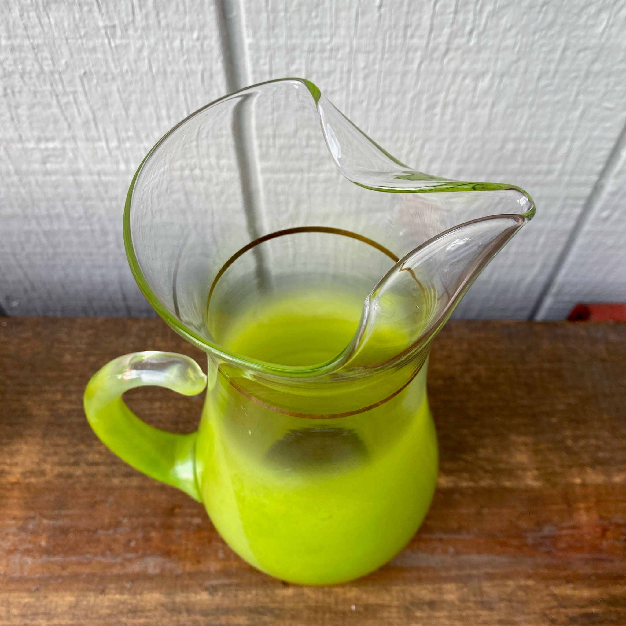 Blendo Pitchers and Glasses by West Virginia Glass Sold | Etsy