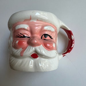 Set of 4 Vintage Santa Face Ceramic Mugs in Original Box Made in Japan ...