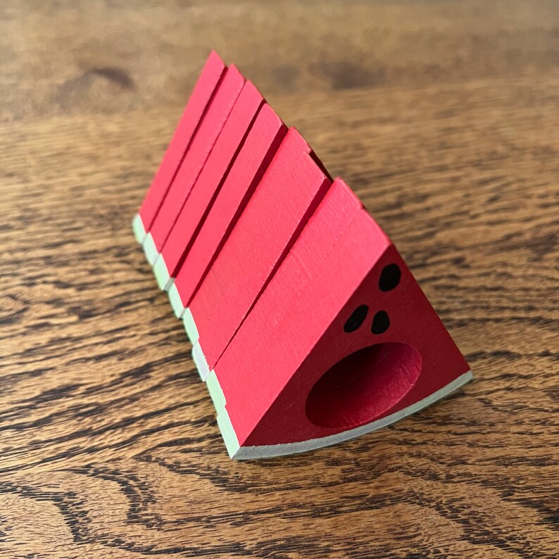 Set of 8 Painted Wood Watermelon Wedge Napkin Rings Vintage - Etsy