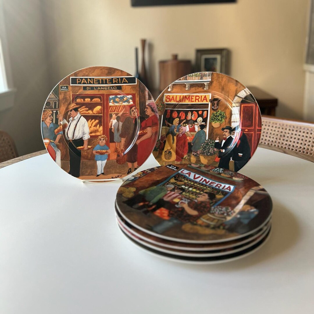 Your Choice of Tuscan Storefronts Dinner Plates by Guy Buffet for ...