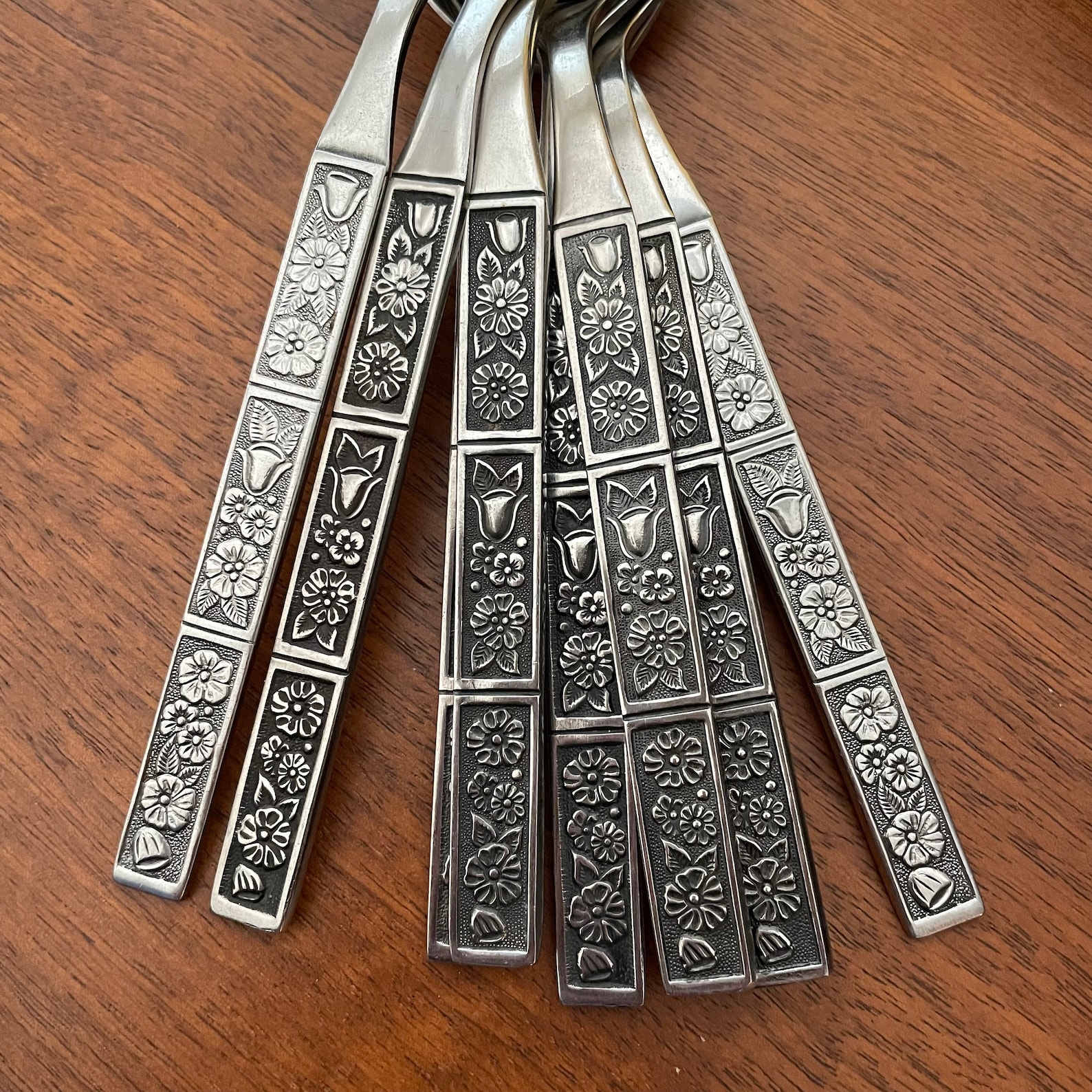 Sets of Vintage Spring Fever Stainless Steel Silverware by Northland ...