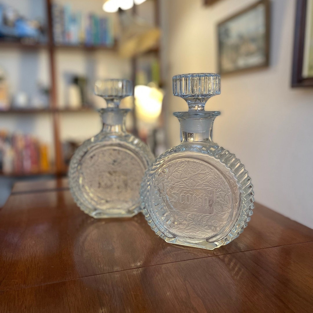 Your Choice of Vintage Etched Glass Spring Orchard Rye or Scotch ...