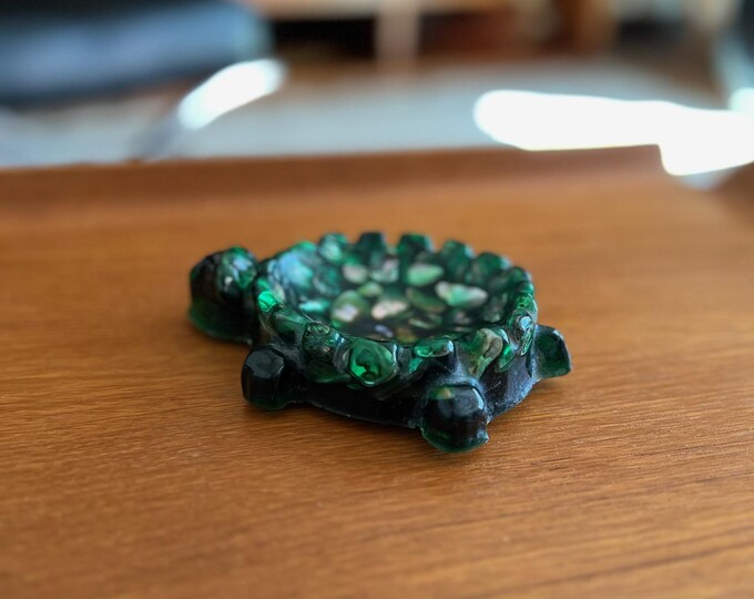 Mid Century Lucite Abalone Shell Turtle Ashtray | Acrylic and Abalone ...