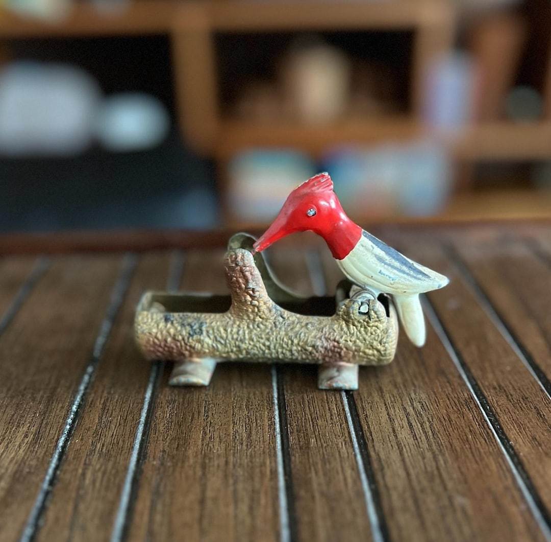 Cast Iron Woodpecker Toothpick Dispenser by Sani-i-pik Antique ...
