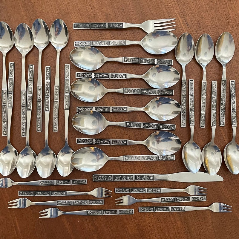 Korean Silverware Set - Etsy