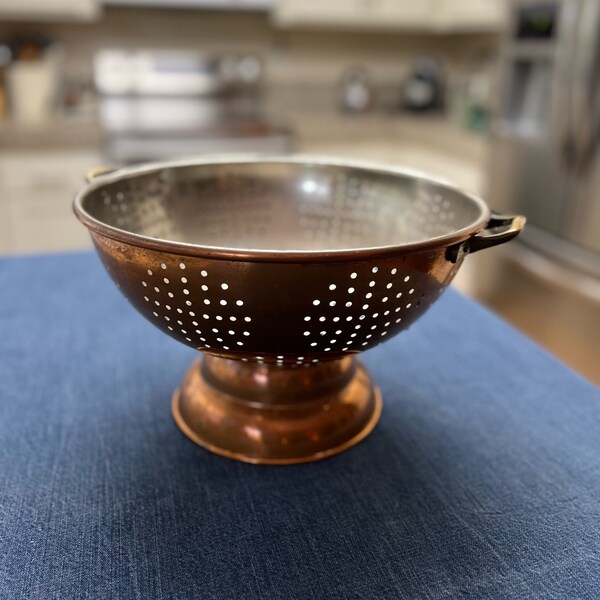 Copper Colander - Etsy
