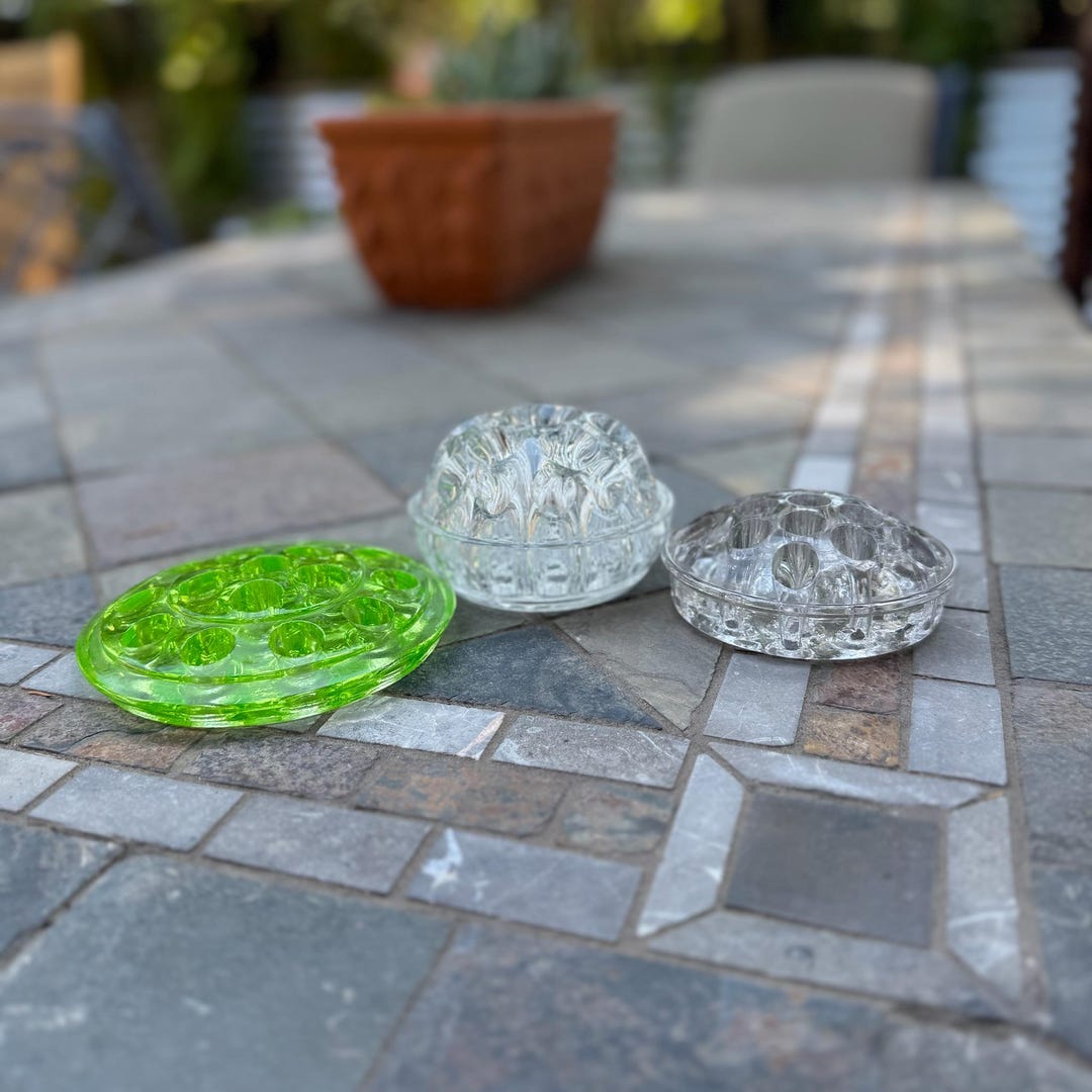Your Choice of Vintage Glass Flower Frogs | Floral Design | Flower Frog ...