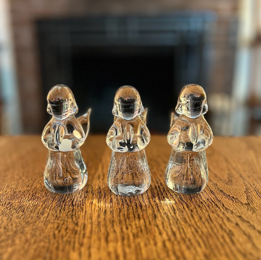 Trio of Praying Glass Angels by Macy's All the Trimmings | in Original ...