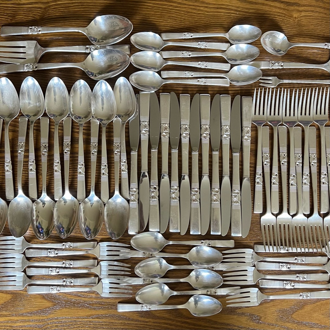 Sets of Vintage Morning Star Silverplate Flatware by Oneida Community ...